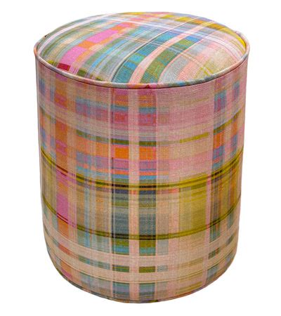 The Tight Round Ottoman Tattie Plaid Multi Anna Spiro Little