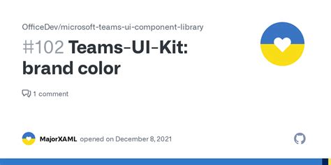 Teams Ui Kit Brand Color · Issue 102 · Officedevmicrosoft Teams Ui Component Library · Github
