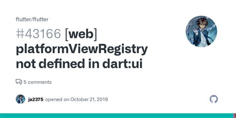 Web PlatformViewRegistry Not Defined In Dart Ui Issue Flutter Flutter GitHub