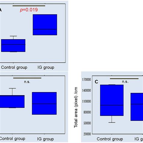 Comparison Of The Ig And Control Groups A The Number Of Hucd Positive Download Scientific