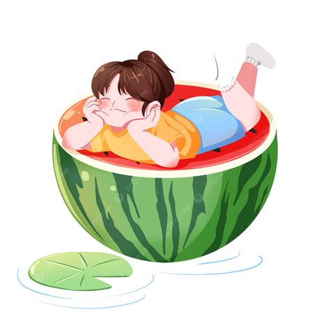 여름의 시작 절기 수박 여름 소녀 여름 썸머 여름의 Png 일러스트 및 Psd 이미지 무료 다운로드 Pngtree
