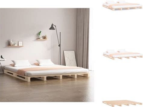 Vidaxl Palletbed Massief Grenenhout 120 X 190 Cm Rustieke