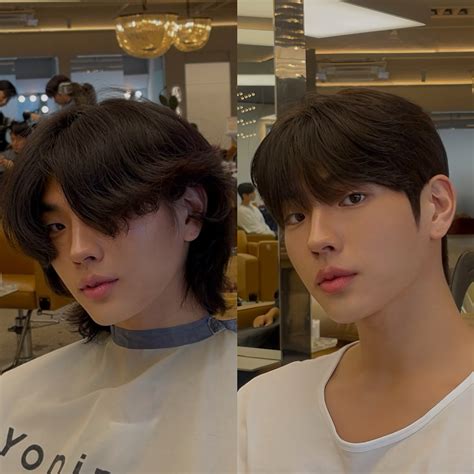 요닝 도규 남자머리 세미리프컷 쉐도우펌 시스루댄디컷 리프컷 머리를 예쁘게 기르고 싶다 하시는분들에게 추천드리는 리프컷 🐺 옆 뒤 부피감은 줄이고 넘어가는 머리는