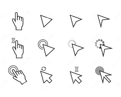 手形光标单击指针矢量图 向量例证 插画 包括有 按钮 游标 决策 选择 分级显示 点击 例证 189527584