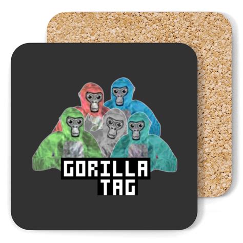 Gorilla Tag Monkey Green Blue Red Gorilla Png Coasters Sold By