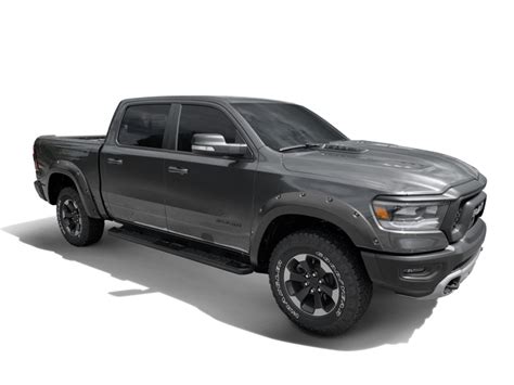Bushwacker 19 22 Dodge Ram 1500 Pocket Style Rear Flares 2pc Black