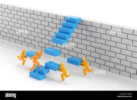 Teamwork To Overcome Obstacle Stock Photo Alamy