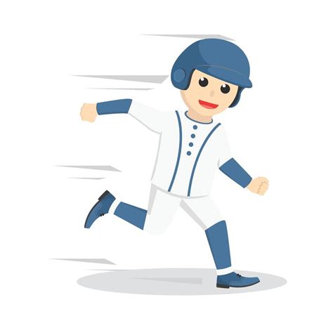 Baseball Player Running Vector Art Icons And Graphics For Free Download