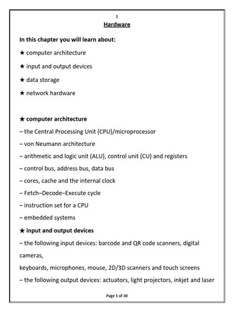 Chapter 3 Hardware Summary P1 Download Free Pdf Central Processing Unit Computer