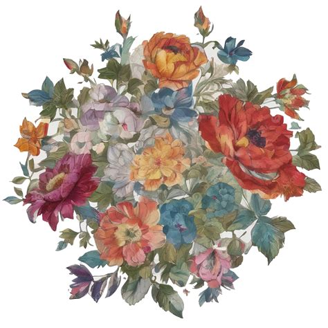 Beautiful Flower Classic Color Vector Beatiful Flower Classic Png