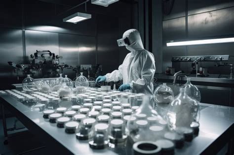 Extraction And Processing Methods In The Futuristic Laboratory With Advanced Equipment Stock