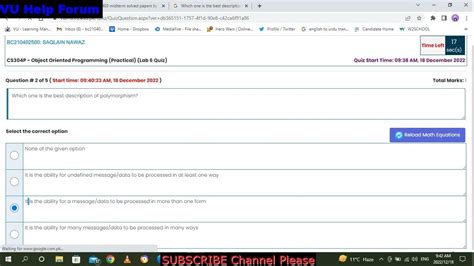 Cs304practical Quiz No 5 Fall 2022object Oriented Programming