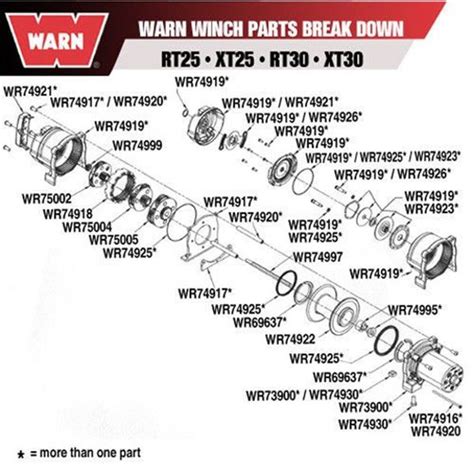 Warn A2000 Winch Parts Diagram