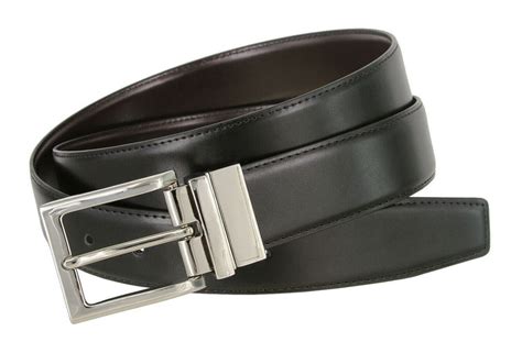 Mens Reversible Belt Genuine Leather Dress Casual Belt 1 3 8 35mm