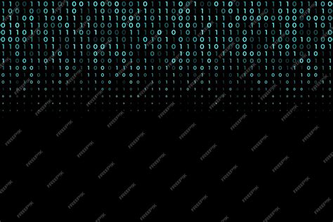 free vector digital binary code tech matrix wallpaper with falling numbers design