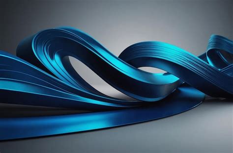 Premium Photo Blue Curve Template With Space For Customizable Elements