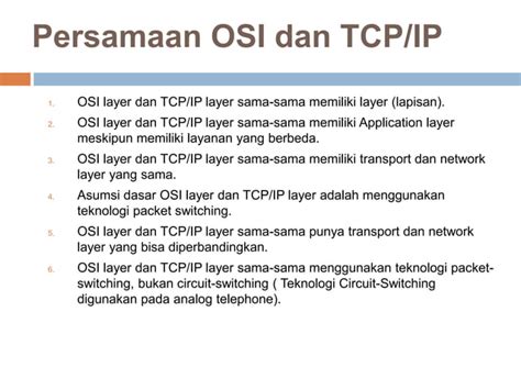 Prestation OSI Layer Dan TCP IP PPTX