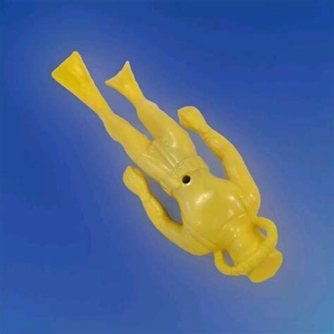 Vintage 1960s Placo Flippy The Diver Baking Soda Scuba Diver Toy With