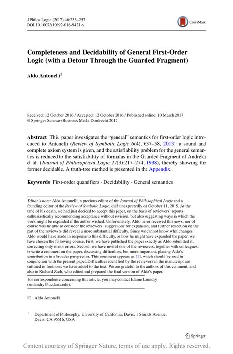 Completeness And Decidability Of General First Order Logic With A Detour Through The Guarded