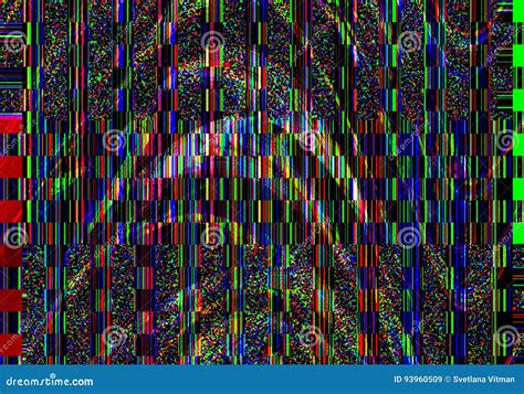 Glitch Psychedelic Background Old Tv Screen Error Digital Pixel Noise Abstract Design Photo