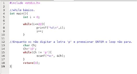 Loop While Na Linguagem C