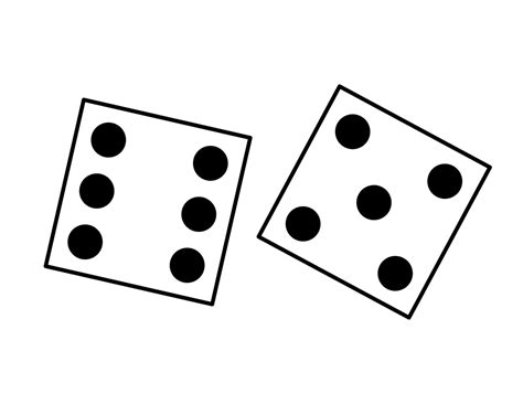 Dice Pair 6 5 Clipart Etc