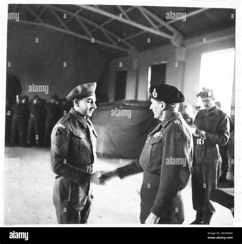 FIELD MARSHAL MONTGOMERY AT 3RD DIV INVESTITURE Sgt S Allen Lst