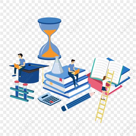 만화 손으로 그린 비즈니스 작업 바쁜 그림 일러스트 시계그어진사다리 Png 일러스트 무료 다운로드 Lovepik