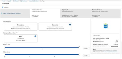 General Purpose Tier For Azure Sql Database
