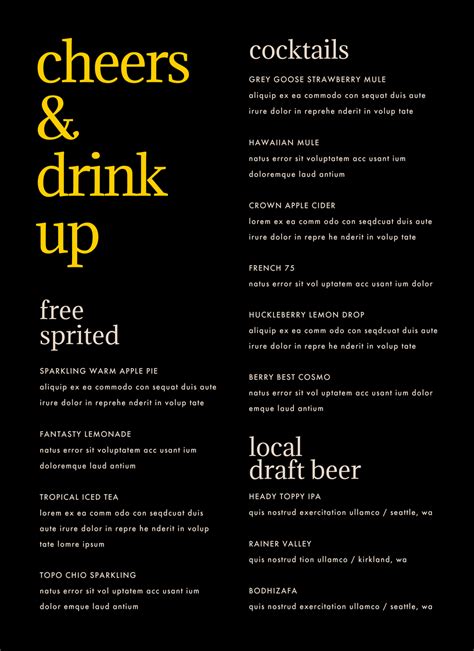 Menus Existing 24 Customizable Template Shutterstock