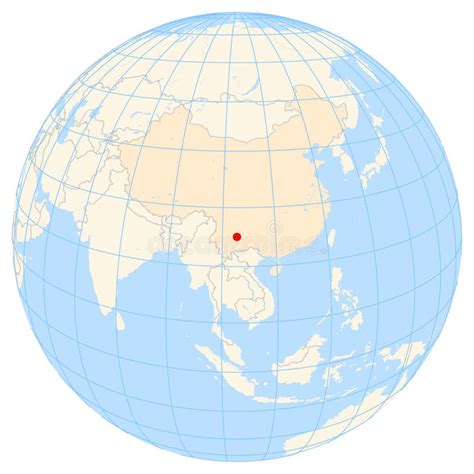Map Showing The Location Of The City Kunming In China Eastern Asia On The Earth Globe Stock