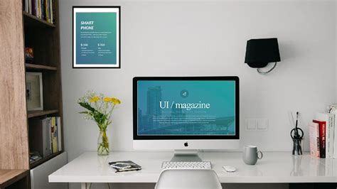 Free Clean Workplace Space Powerpoint Template Powerpoint Templates Powerpoint Powerpoint Design