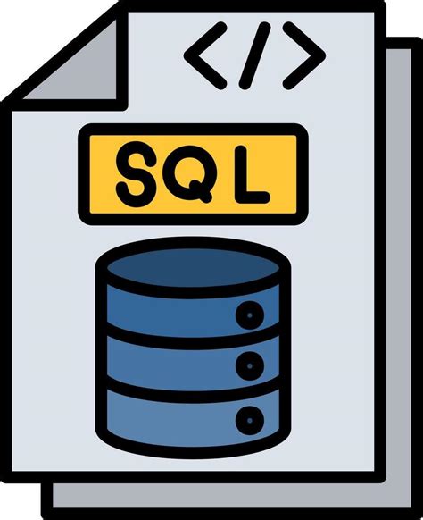 Sql Line Filled Icon 53797706 Vector Art At Vecteezy