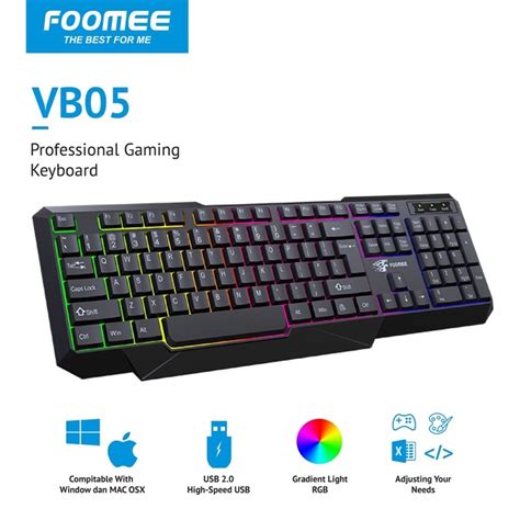 Jual Foomee Vb05 Wired Game Keyboard Keyboard Gaming Rgb Foomee Vb05