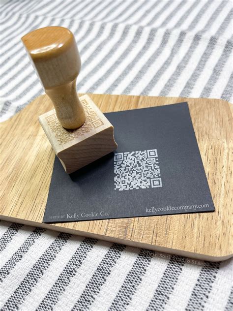 Custom QR Code Rubber Stamp Personalized Website Stamp Etsy