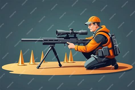 Ballistics Expert Vector Flat Style Precision Premium Ai Generated Image Ballistics Expert Vector Flat Style Precision Premium Ai Generated Image