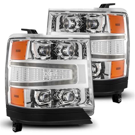 Alpharex 16 18 Chevy 1500hd Nova Series Led Proj Headlights Chrm Wactv