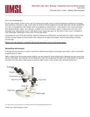 BIOL1821 LAB Intro Biology Microscope Fundamentals Course Hero