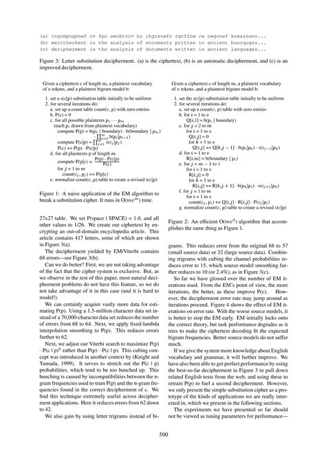 Unsupervised Analysis For Decipherment Problems Pdf
