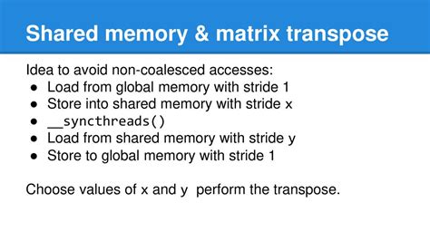 Recitation 2 Synchronization Shared Memory Matrix Transpose Ppt