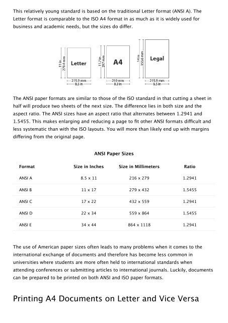 Paper Sizes And Formats The Difference Between A4 And Letter Get What You Need
