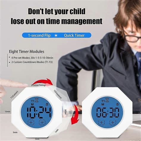 Pomodoro Timer Productivity Timer Square Octagonal Gravitational Flip Focus Timer Mute