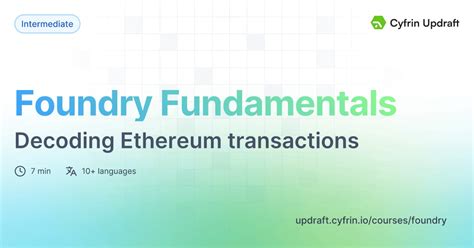 Video Fund Me Frontend Decoding Ethereum Transactions Foundry Fundamentals