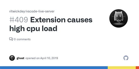 Extension Causes High Cpu Load · Issue 409 · Ritwickdey Vscode Live Server · Github
