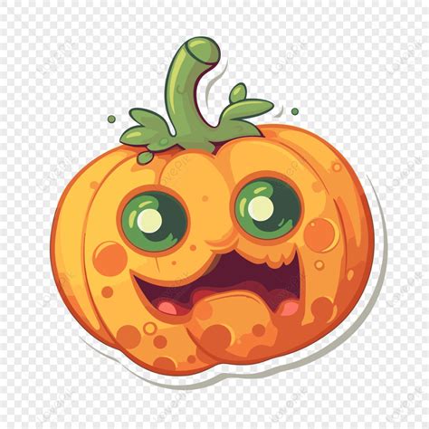 귀여운 만화 호박 스티커 클립 아트 벡터상표 Png 일러스트 무료 다운로드 Lovepik