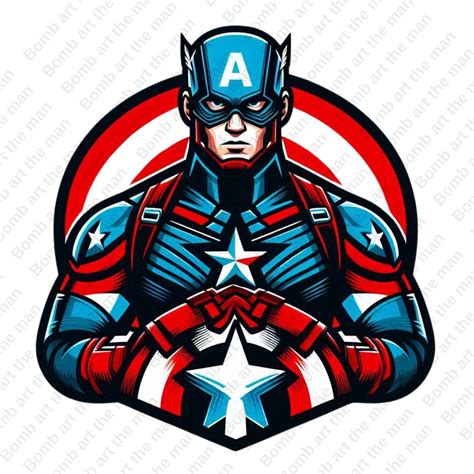 Captain America Clipart Captain America Png Super Hero Clipart Etsy