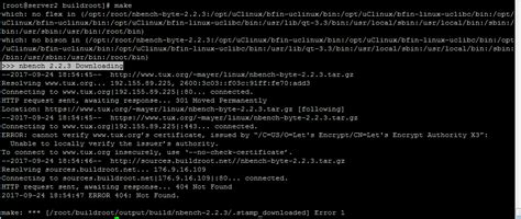 Linux Error Through Downloading Bench 223 File Stack Overflow