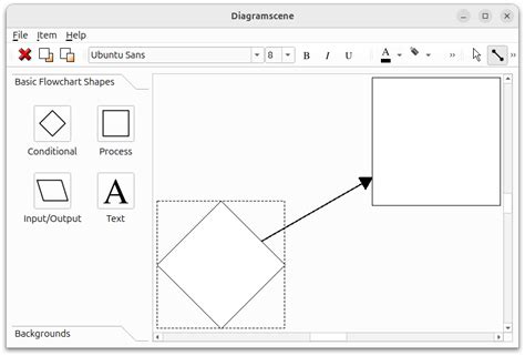Diagram Scene Example Qt Widgets Qt 6 9 0