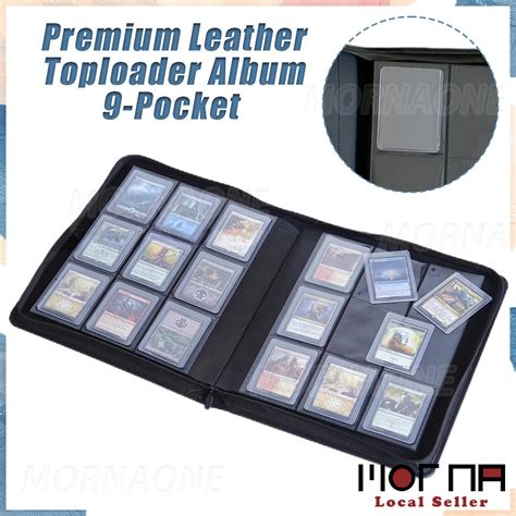 9 Pocket Toploader Binder Album Premium Leather Toploader Album Binder Photocard Binder For