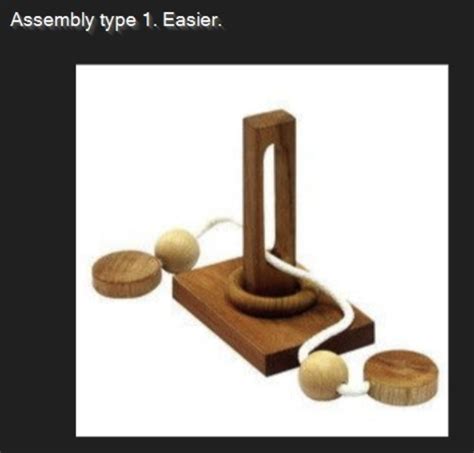 Oliver Ring Wooden String Puzzle Eureka Wooden Disentanglement Puzzle Wits End Puzzle